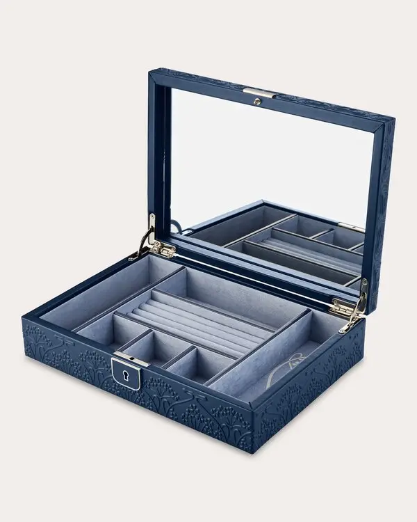 Wolf Liberty Medium Embossed Jewelry Box