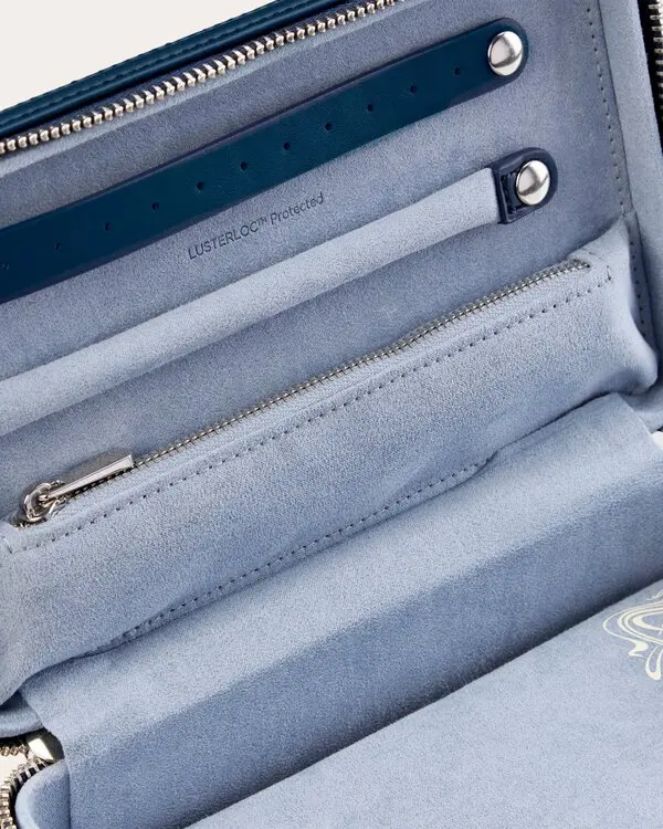 Wolf Liberty Medium Zip Embossed Jewelry Case