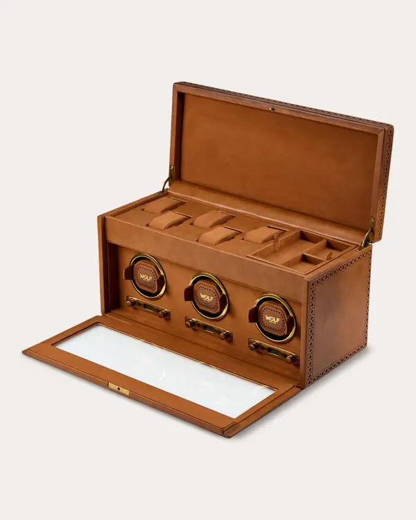 Wolf Brogue Triple Watch Winder