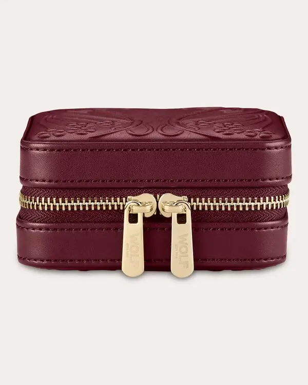 Wolf Liberty Small Travel Zip Jewelry Case