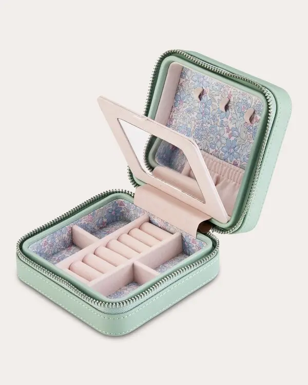 Wolf Liberty Small Travel Zip Jewelry Case