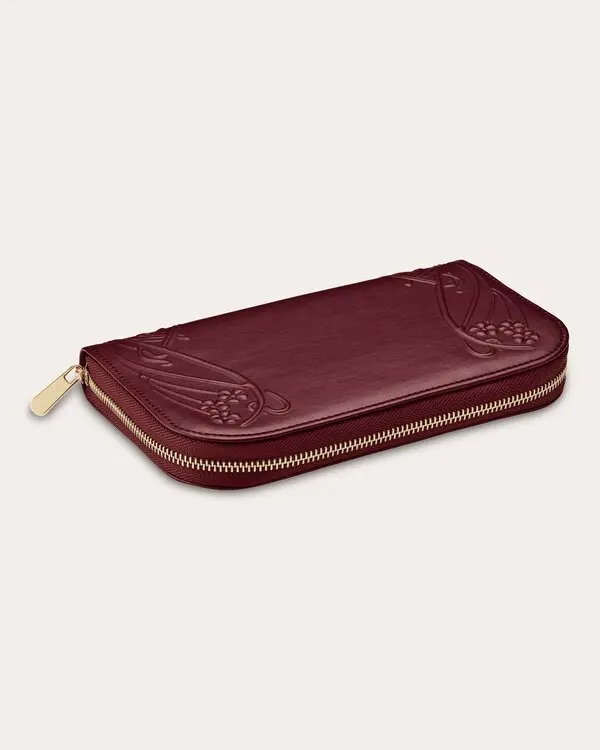 Wolf Liberty Embossed Travel Jewelry Portfolio
