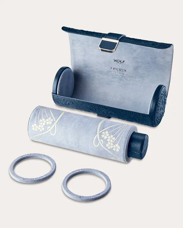 Wolf Liberty Embossed Triple Watch Roll