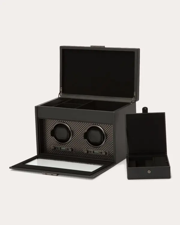 Wolf Axis Double Watch Winder Storage Case