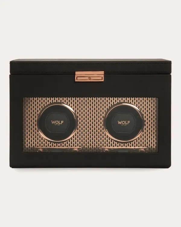 Wolf Axis Double Watch Winder Storage Case