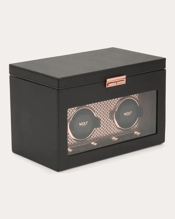 Wolf Axis Double Watch Winder Storage Case