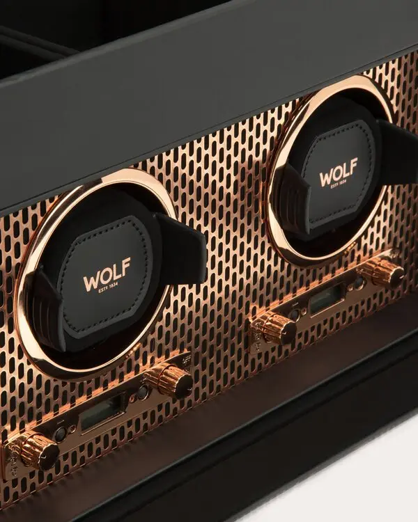 Wolf Axis Double Watch Winder Storage Case