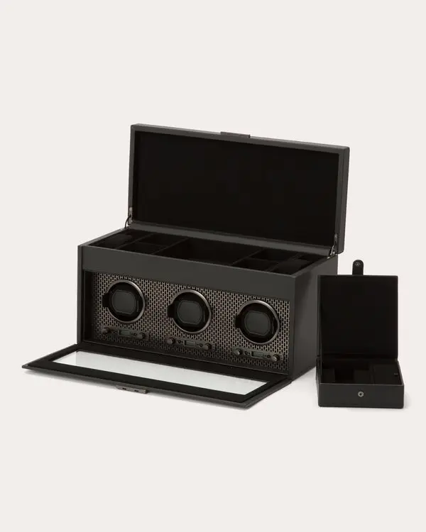 Wolf Axis Triple Watch Winder Storage Case