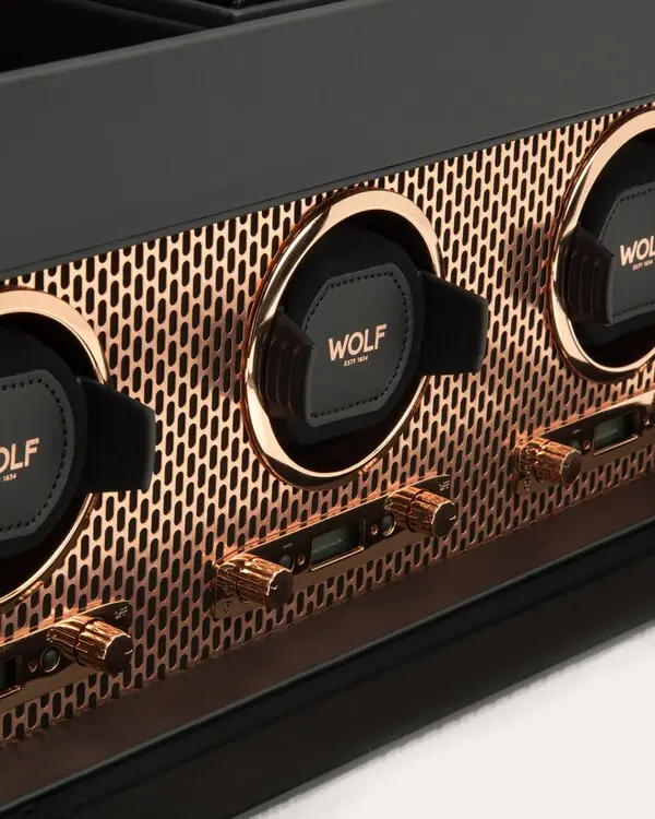 Wolf Axis Triple Watch Winder Storage Case