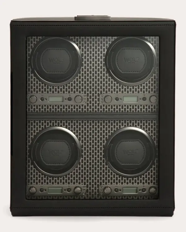 Wolf Axis 4-piece Watch Winder With Glass Door
