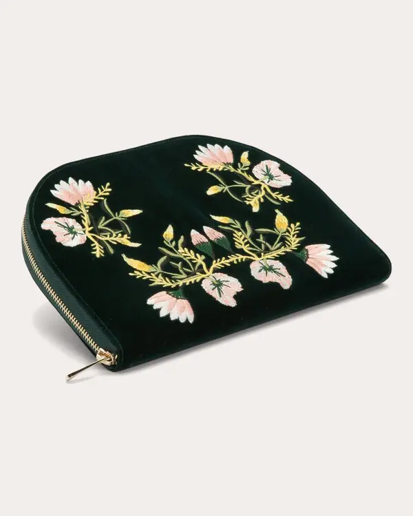 Wolf Zoe Embroidered Velvet Jewelry Portfolio