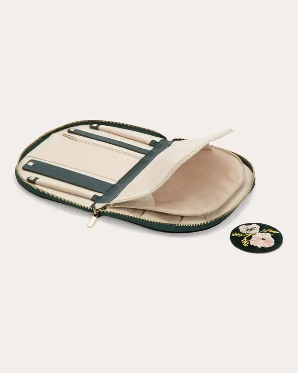 Wolf Zoe Embroidered Velvet Jewelry Portfolio