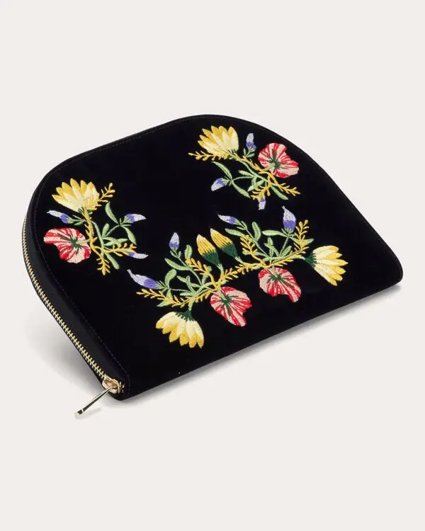 Wolf Zoe Embroidered Velvet Jewelry Portfolio