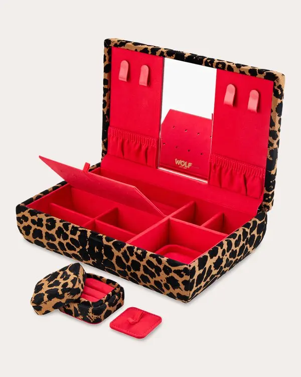 Wolf Savanna Leopard Medium Jewelry Box