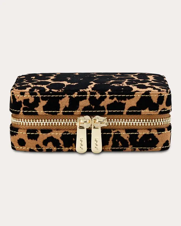 Wolf Savanna Leopard Zip Jewelry Case