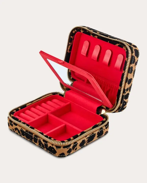 Wolf Savanna Leopard Zip Jewelry Case