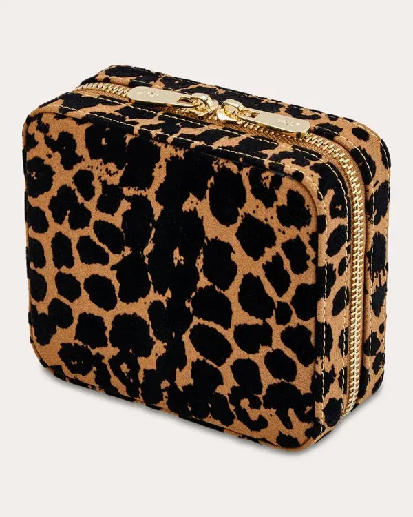 Wolf Savanna Leopard Zip Jewelry Case