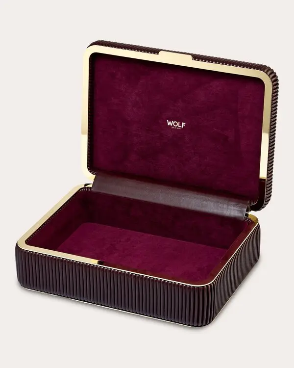 Wolf Bella Pleated Medium Jewelry Box