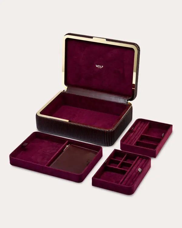 Wolf Bella Pleated Medium Jewelry Box