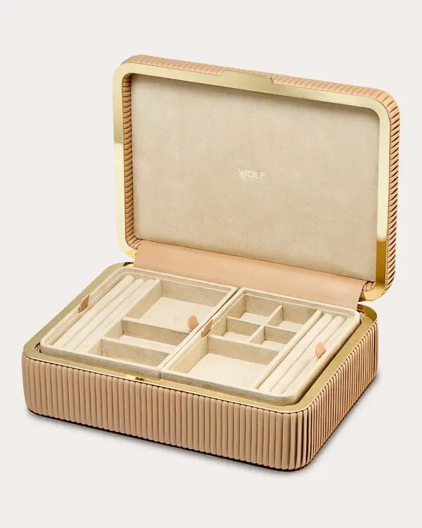 Wolf Bella Pleated Medium Jewelry Box