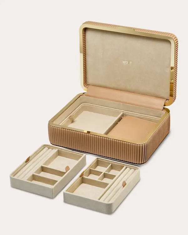 Wolf Bella Pleated Medium Jewelry Box
