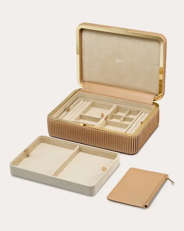 Wolf Bella Pleated Medium Jewelry Box