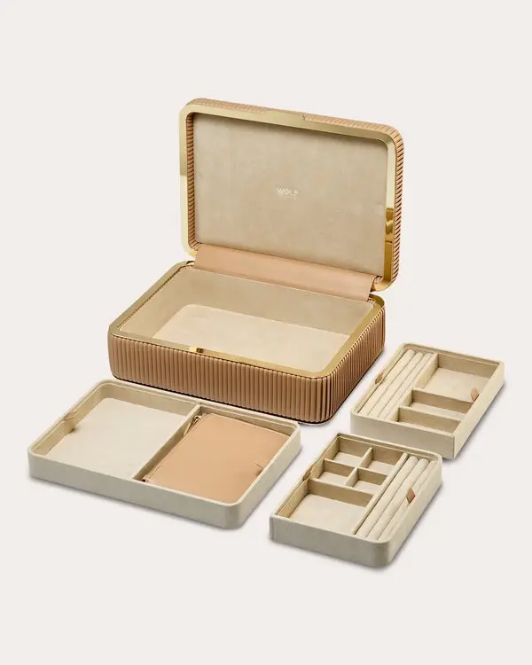Wolf Bella Pleated Medium Jewelry Box