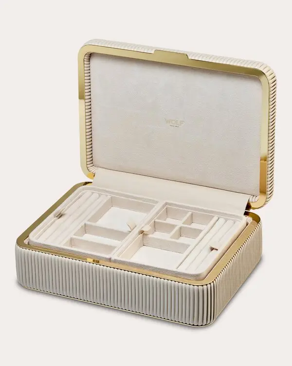 Wolf Bella Pleated Medium Jewelry Box