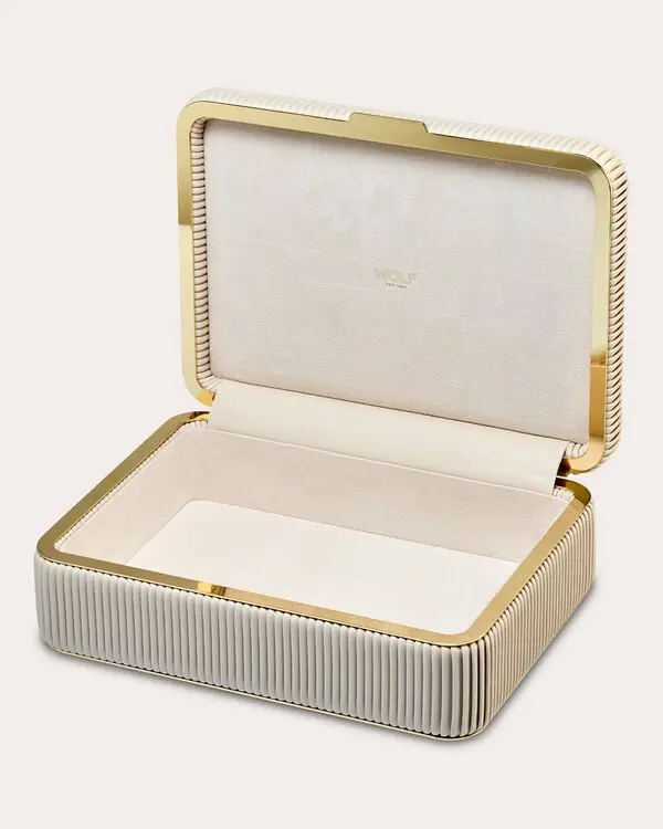 Wolf Bella Pleated Medium Jewelry Box