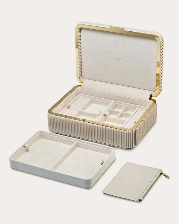 Wolf Bella Pleated Medium Jewelry Box