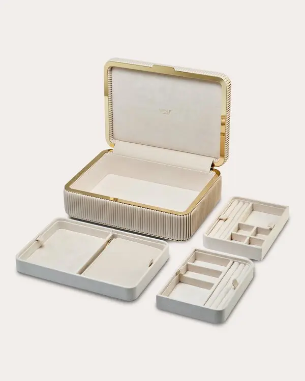Wolf Bella Pleated Medium Jewelry Box