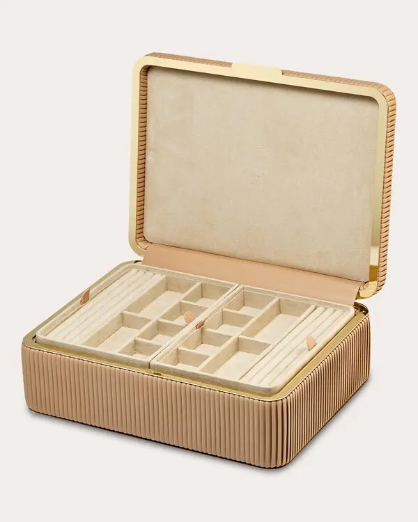 Wolf Bella Pleated Large Jewelry Box