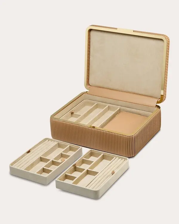 Wolf Bella Pleated Large Jewelry Box