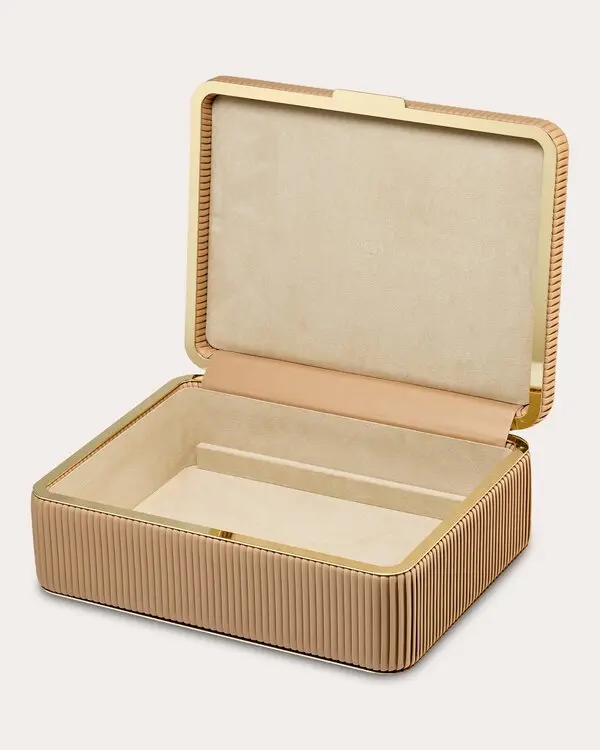 Wolf Bella Pleated Large Jewelry Box