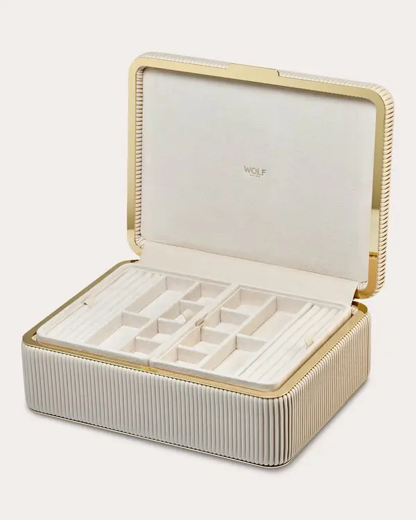 Wolf Bella Pleated Large Jewelry Box