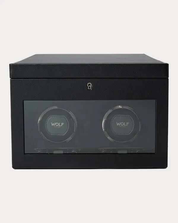 Wolf British Racing Double Watch Winder Storage Case