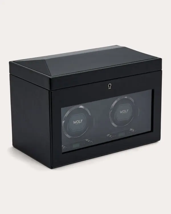Wolf British Racing Double Watch Winder Storage Case