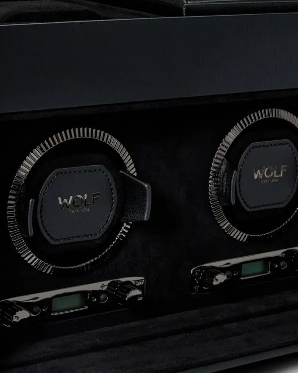 Wolf British Racing Triple Watch Winder Storage Case