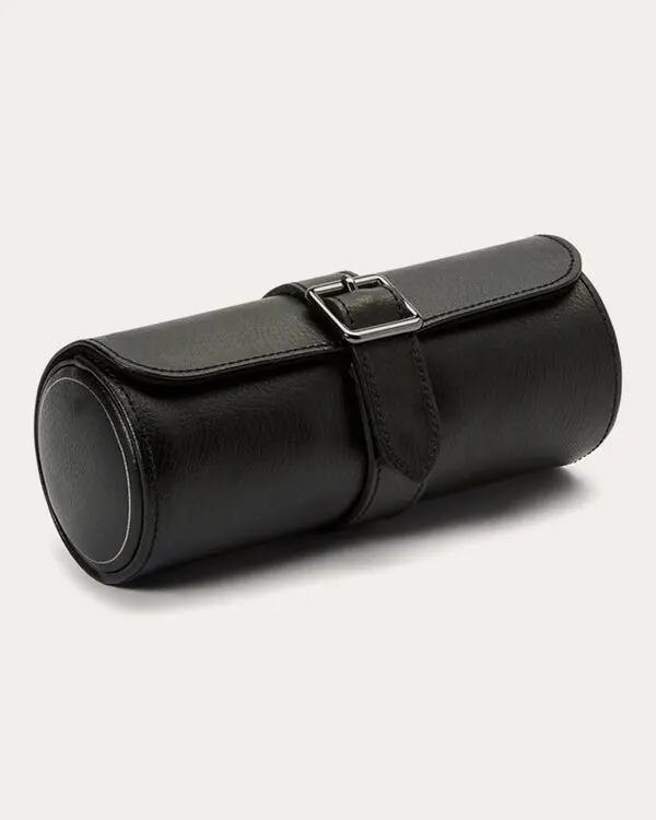 Wolf British Racing Leather Triple Watch Roll