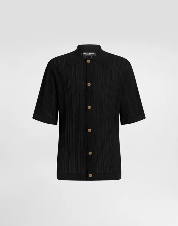Dolce & Gabbana Perforated Cotton Shirt