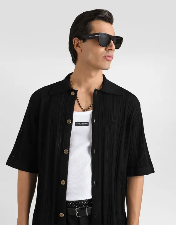 Dolce & Gabbana Perforated Cotton Shirt