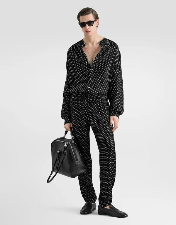 Dolce & Gabbana Polka Dot-print Silk Twill Shirt