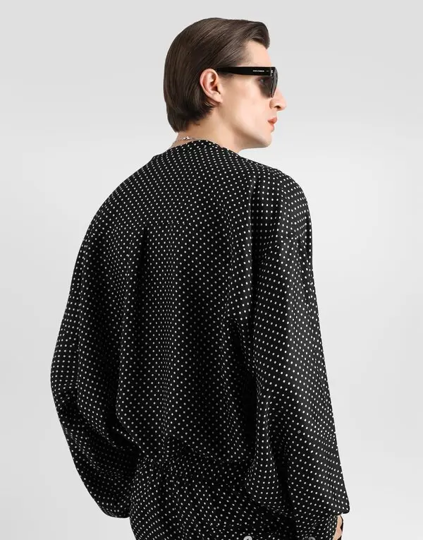 Dolce & Gabbana Polka Dot-print Silk Twill Shirt
