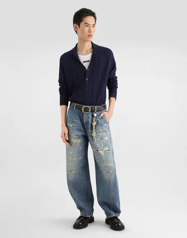 Dolce & Gabbana Openwork Cotton Cardigan