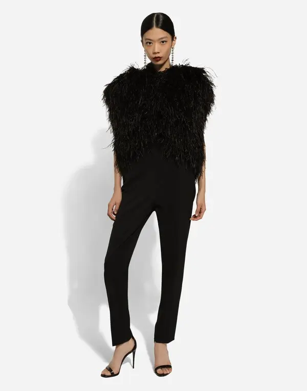 Dolce & Gabbana Ostrich Feather Bolero Jacket