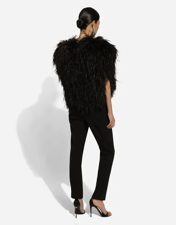 Dolce & Gabbana Ostrich Feather Bolero Jacket