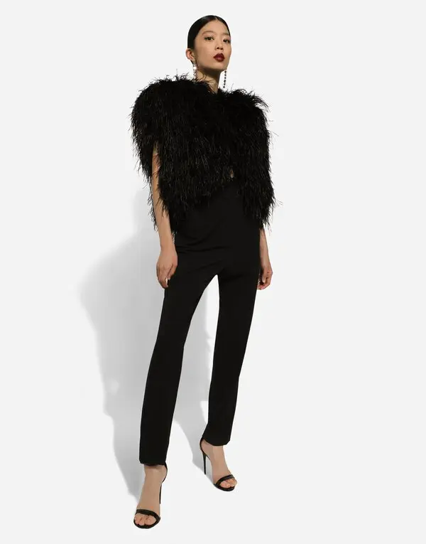 Dolce & Gabbana Ostrich Feather Bolero Jacket