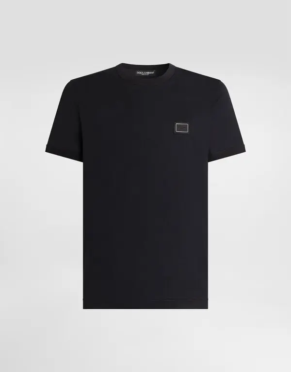 Dolce & Gabbana Cotton T-shirt With Logo Plate