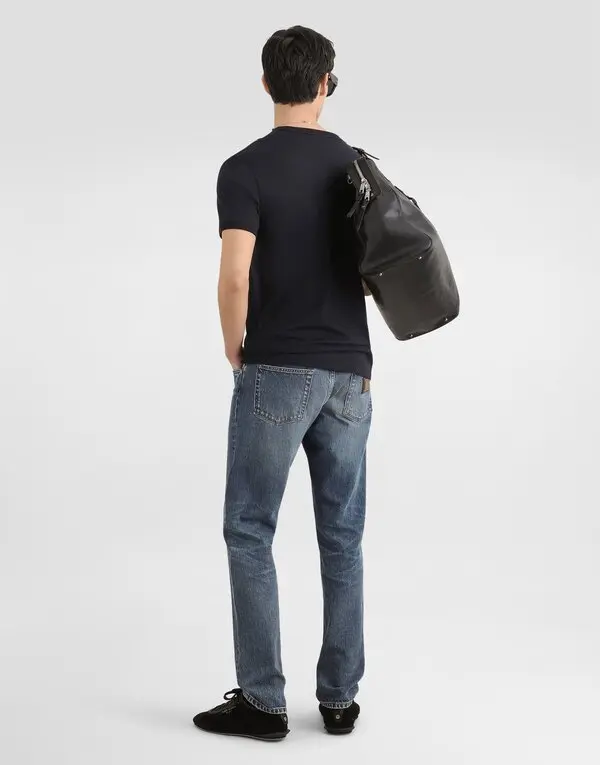 Dolce & Gabbana Cotton T-shirt With Logo Plate