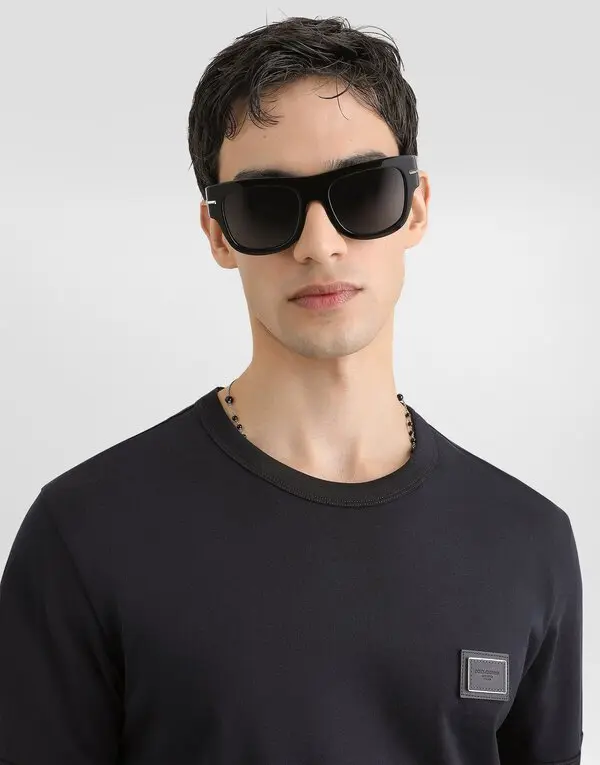 Dolce & Gabbana Cotton T-shirt With Logo Plate